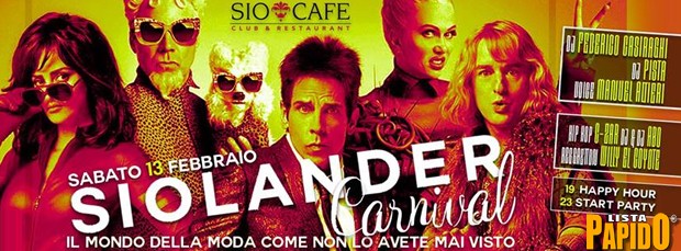 Sio Cafe Carnevale 2016 Milano - Info 3332434799